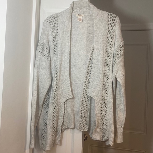 Sundance | Sweaters | Sundance Gray Open Crocheted Knit Cardigan ...